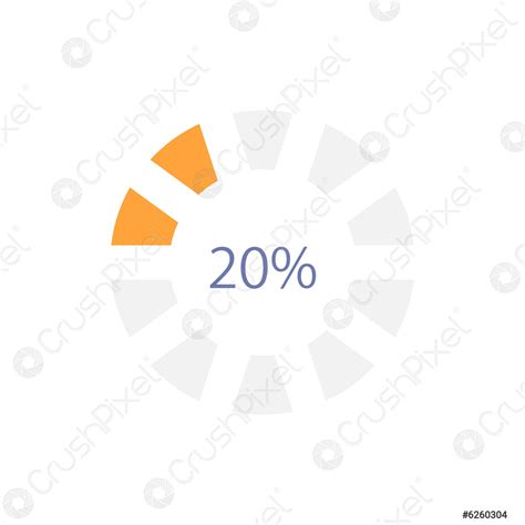 Segmented Circle Progress Bar Infographic Chart Design Template Stock