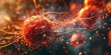 Abstract Representation Of A Virus Particle Generative Ai Stock Illustration Illustration Of