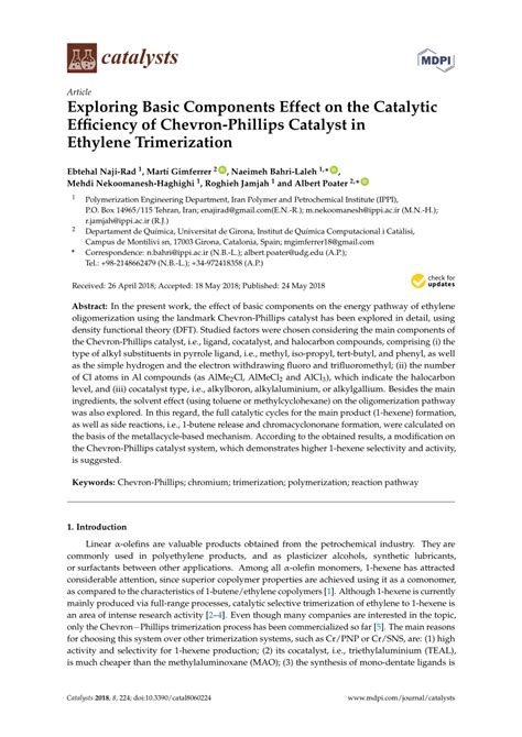 Pdf Exploring Basic Components Effect On The Catalytic Efficiency Of
