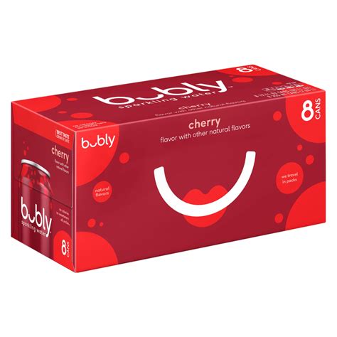 Bubly Cherry 8pk 12oz Can Bubly Bevmo