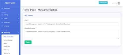 eventplus event management system in php codeigniter online ticket purchase system by