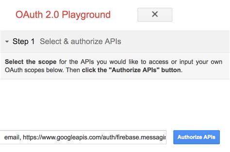 Oauth 20 Firebase Bearer Token From Oauth2 Playground Stack Overflow
