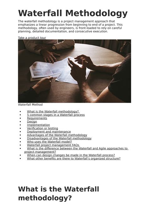 Waterfall Methodology This Methodology Often Used By Engineers Is Front Loaded To Rely On