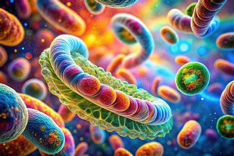3d Double Exposure Of A Spirochete Bacteria A Detailed Look At A