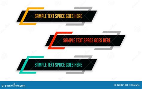 Modern Lower Third News Header Banner In Collection Stock Illustration