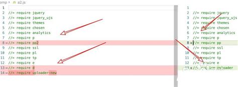 Vscode比较两个文件方法地方红色差异