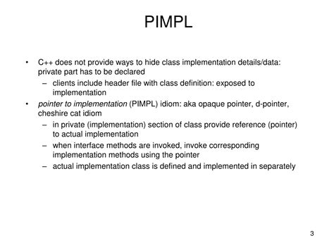 Ppt Nested Class Implementation Pimpl Idiom Encapsulation Powerpoint Presentation Id 9345392