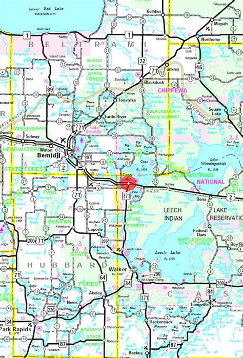 Map Of Cass Lake Minnesota