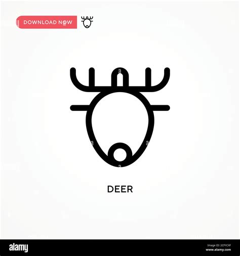 Deer Simple Vector Icon Modern Simple Flat Vector Illustration For