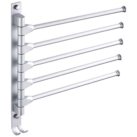 Aluminium With Hook Space Wall Mounted Towel Rail Grandado