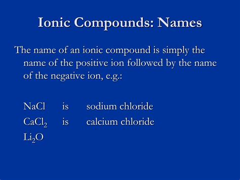 PPT Ionic Compounds Names And Formulas PowerPoint Presentation Free Download ID