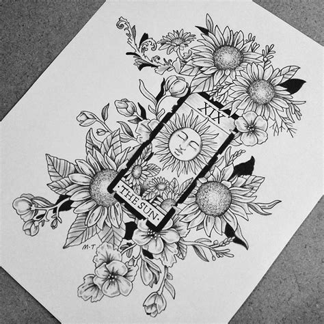 The Sun Tarot Card Tattoo Design I Made Rtattoodesigns