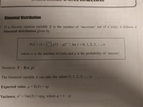 Discrete Random Variables Continuous Binomial Flashcards Quizlet