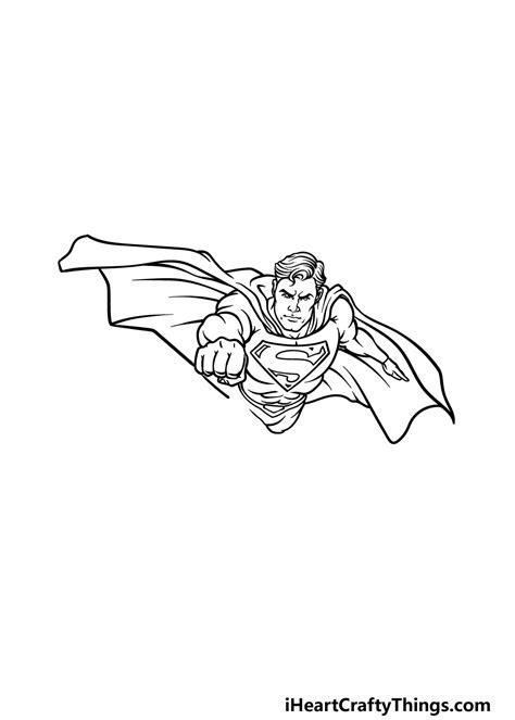 Superman Flying Pencil Drawings