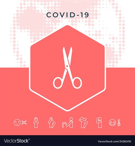 Scissors Icon Symbol Graphic Elements Royalty Free Vector