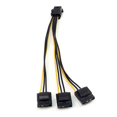 6 Pin Ide Molex 1 To 3 Port 4pin Power Splitter Ex Vicedeal