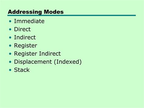 11 Instruction Sets Addressing Modes Ppt 11 Instruction Sets Addressing Modes Ppt