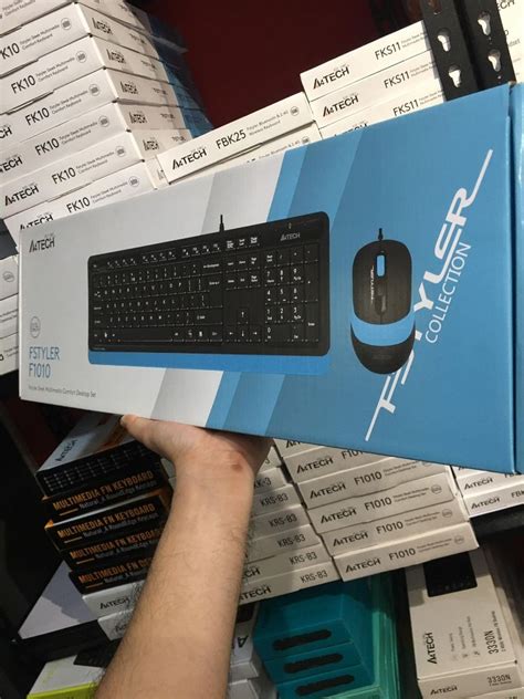 a4tech fstyler f1010 keyboard mouse combo usb blue computers and tech