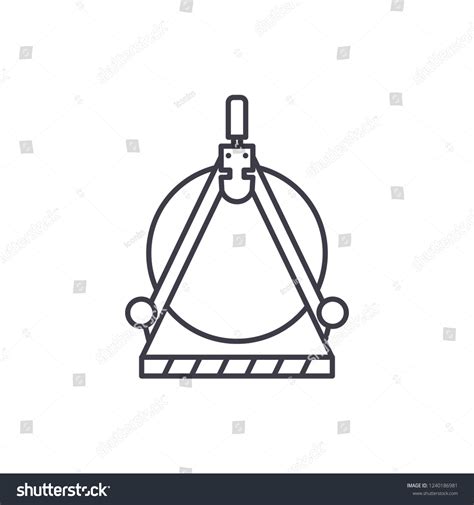 Engineering Calculation Line Icon Concept Engineering Stock Vector