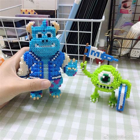 Diy Monsters Inc Disney 3d Perler Bead Pattern Tutorial Etsy