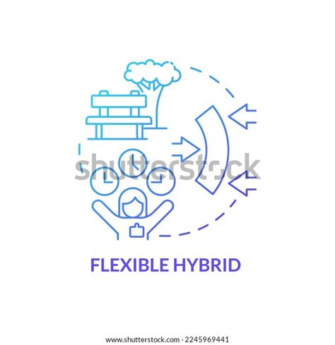 Flexible Hybrid Blue Gradient Concept Icon Stock Vector Royalty Free 2245969441 Shutterstock