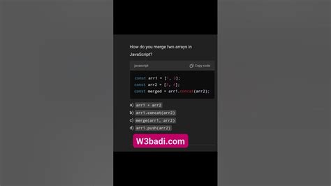 Merging Arrays Made Simple 🎯learntocode Jsfun Programmingchallenge Devtips Webdev Youtube