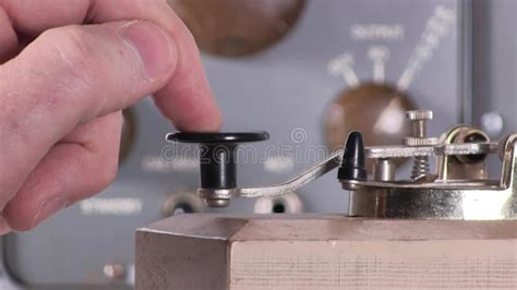 Telegraph Key Morse Code Close Up Stock Video Video Of Energize Broadcast 344420799