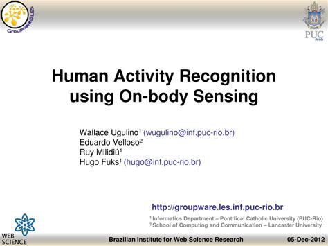 PPT Human Activity Recognition Using On Body Sensing PowerPoint Presentation ID 2401506