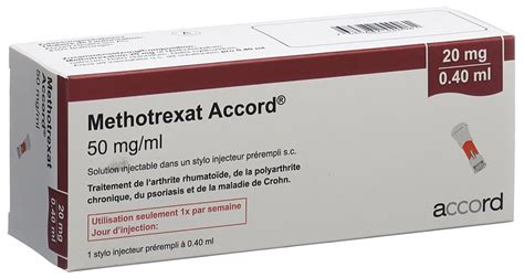 Methotrexate Accord Sol Inj 20 Mg 0 4ml Stylo Injecteur Prérempli Injecteur 0 4 Ml Commander