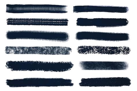 잉크 브러시 스트로크 설정 그림 무료 벡터