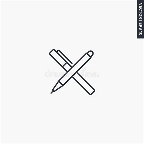 Draw Linear Style Sign For Mobile Concept And Web Design Stock Vector Illustration Of Artist