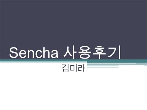 sencha 사용후기 ppt