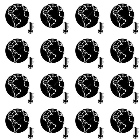 Premium Vector Global Warming Vector Illustration Pattern