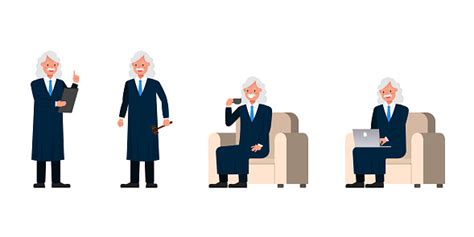 판사 남자 캐릭터 벡터 디자인 다양한 액션으로 프리젠 테이션 결정에 대한 스톡 벡터 아트 및 기타 이미지 결정 권위 남성 Istock