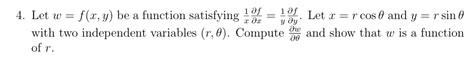 Solved Let W Be Defined Implicitly As A Function Of Chegg