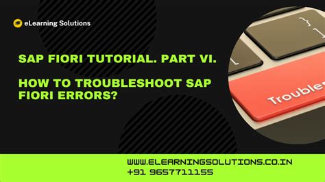 SAP Fiori How To Troubleshoot SAP Fiori Errors ELearning Solutions