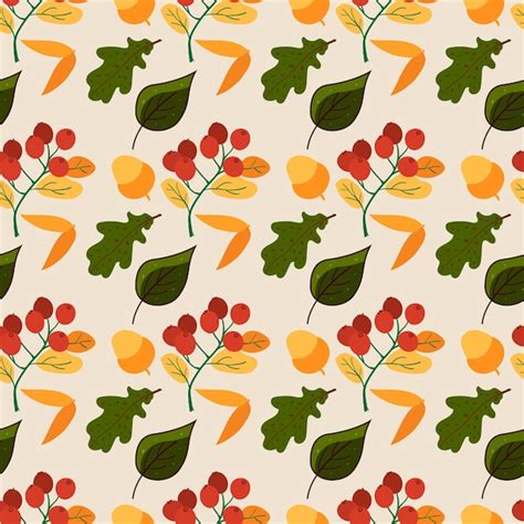 Premium Vector Berry Twig Seamless Vector Pattern Design