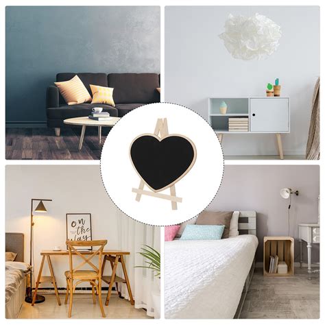 세로 칠판 어린이 책상 장식 칠판 스탠드 표지판 나무 작은 메시지 2 개 프레젠테이션 용품