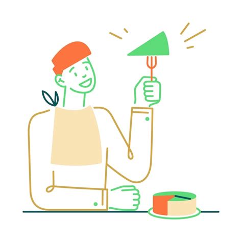 Premium Vector Man Analyzes Piece Of The Pie Xelery