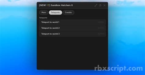 Free Hatchers Auto Buy Eggs Teleports Inf Money Scripts RbxScript
