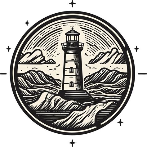 Premium Vector Vector Nautical Lighthouse Sea Navigation