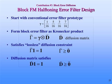Ppt Analysis And Design Of Vector Error Diffusion Systems For Image Halftoning Powerpoint