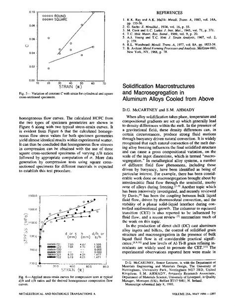pdf solidification macrostructures and macrosegregation in aluminum