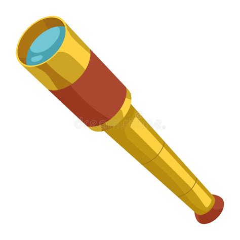 Retro Telescope Nautical Tool Stock Vector Illustration Of Marine