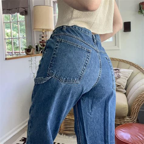 90s Wide Leg Carpenter Jeans Sz 12 Flat Depop