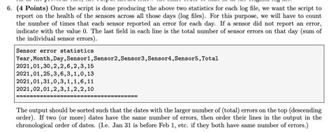 ex 1 — parsing sensor logs for analysis 20 points
