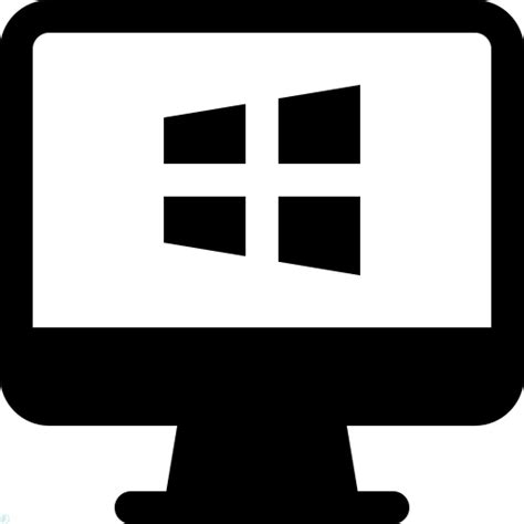 دانلود آیکون ویندوز استایل توپر مشکی با فرمت Png