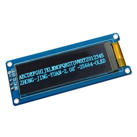 2 08 Inch Oled Display 256 64 Pixels Blauw I2c Zjy 2 08oledblue
