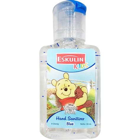 ژل ضدعفونی کننده دست کودک اسکولاین طرح وینی پو آبی Eskulin Sanitizer