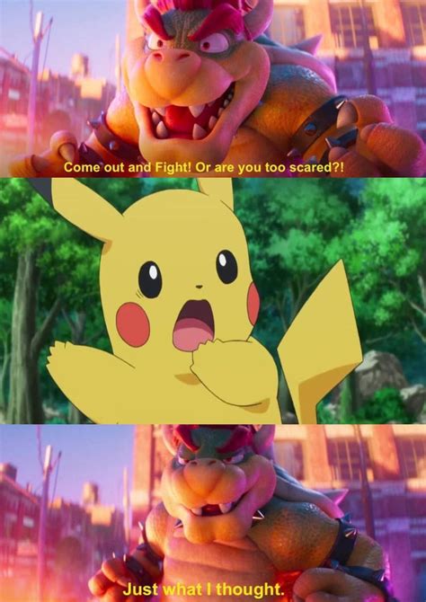 Pikachu Scared Of Bowser By Disneyfan3000 On Deviantart
